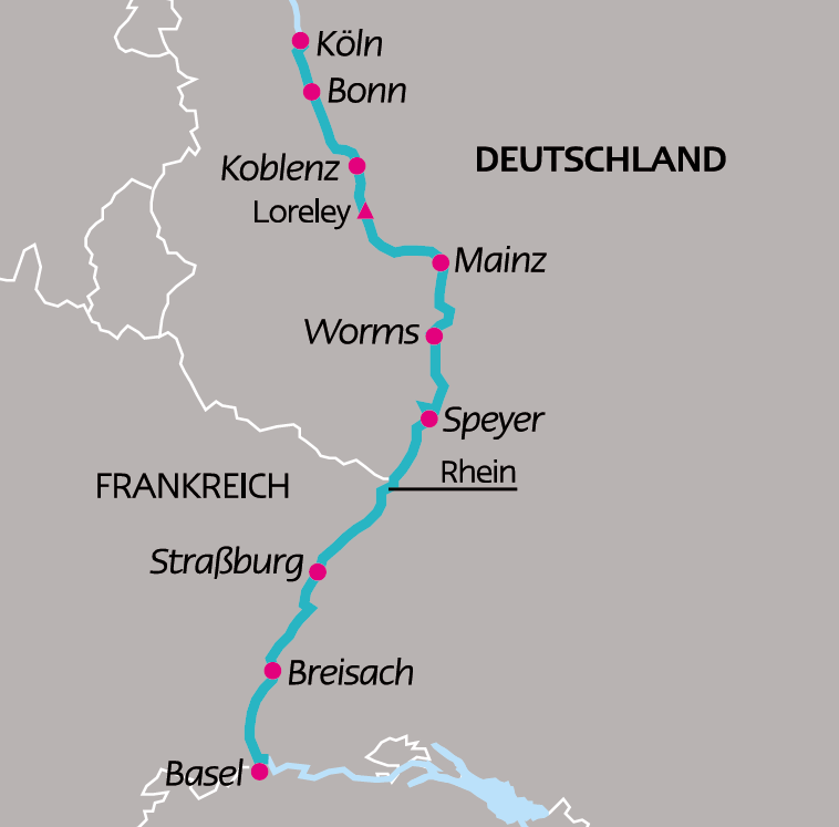 Höhepunkte des Rheins – Reisebüro Zwiehoff